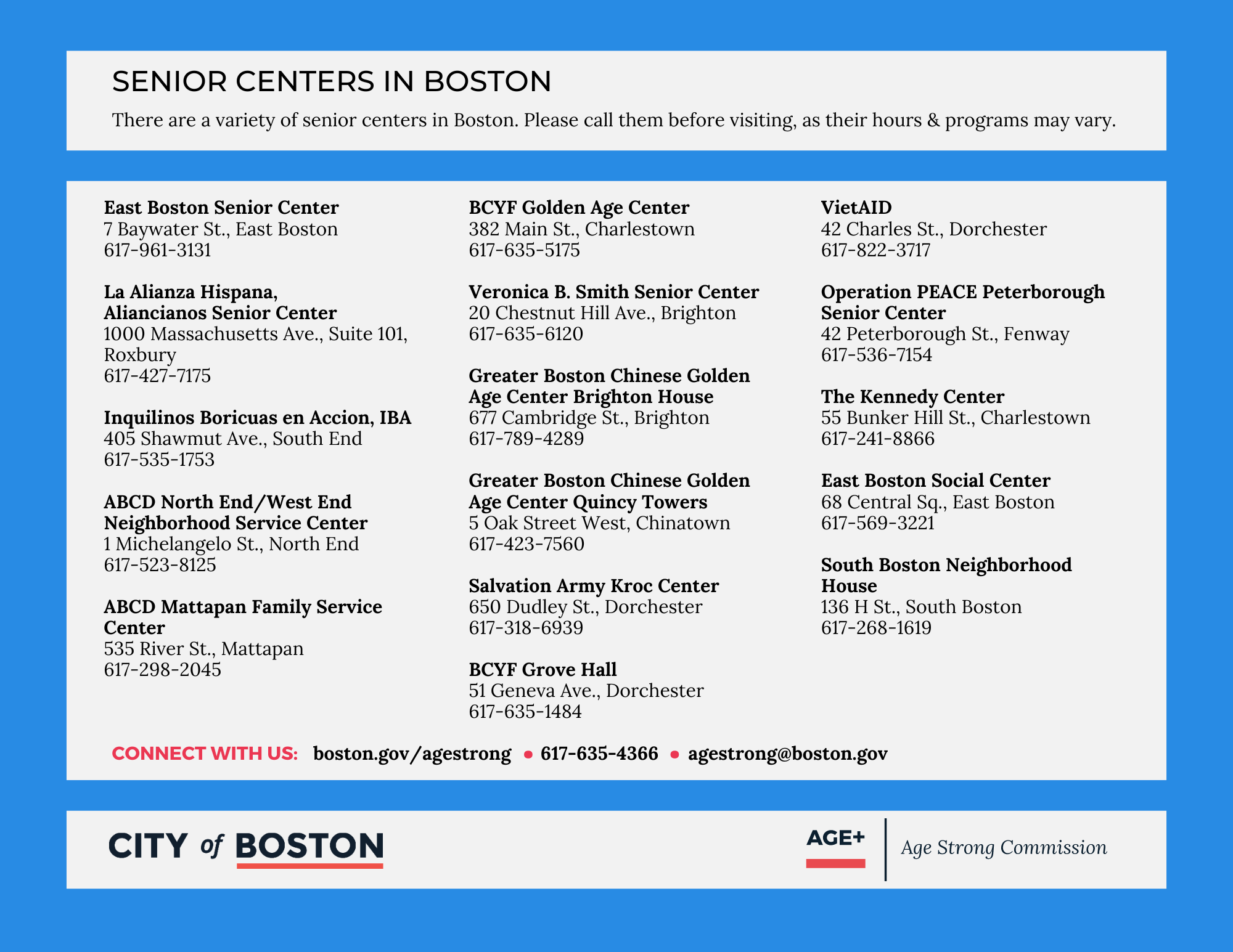 Senior Centers | Boston.gov